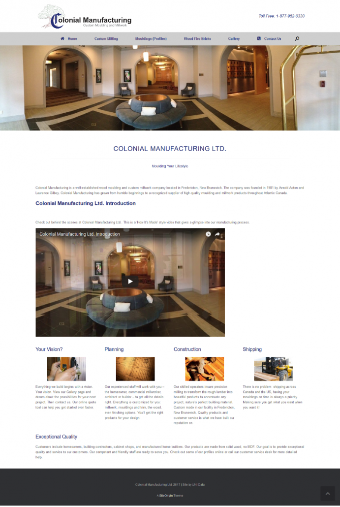 Colonial Manufacturing Ltd. - UNI Data Inc.